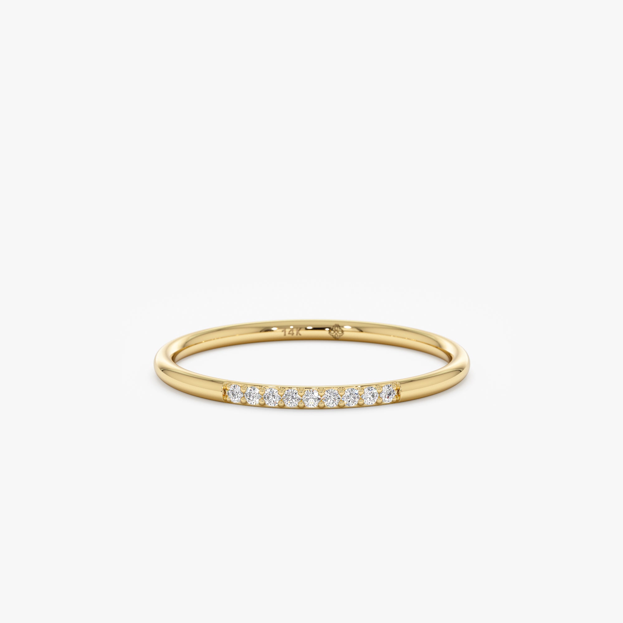 Natural Diamond Thin Stacking Ring