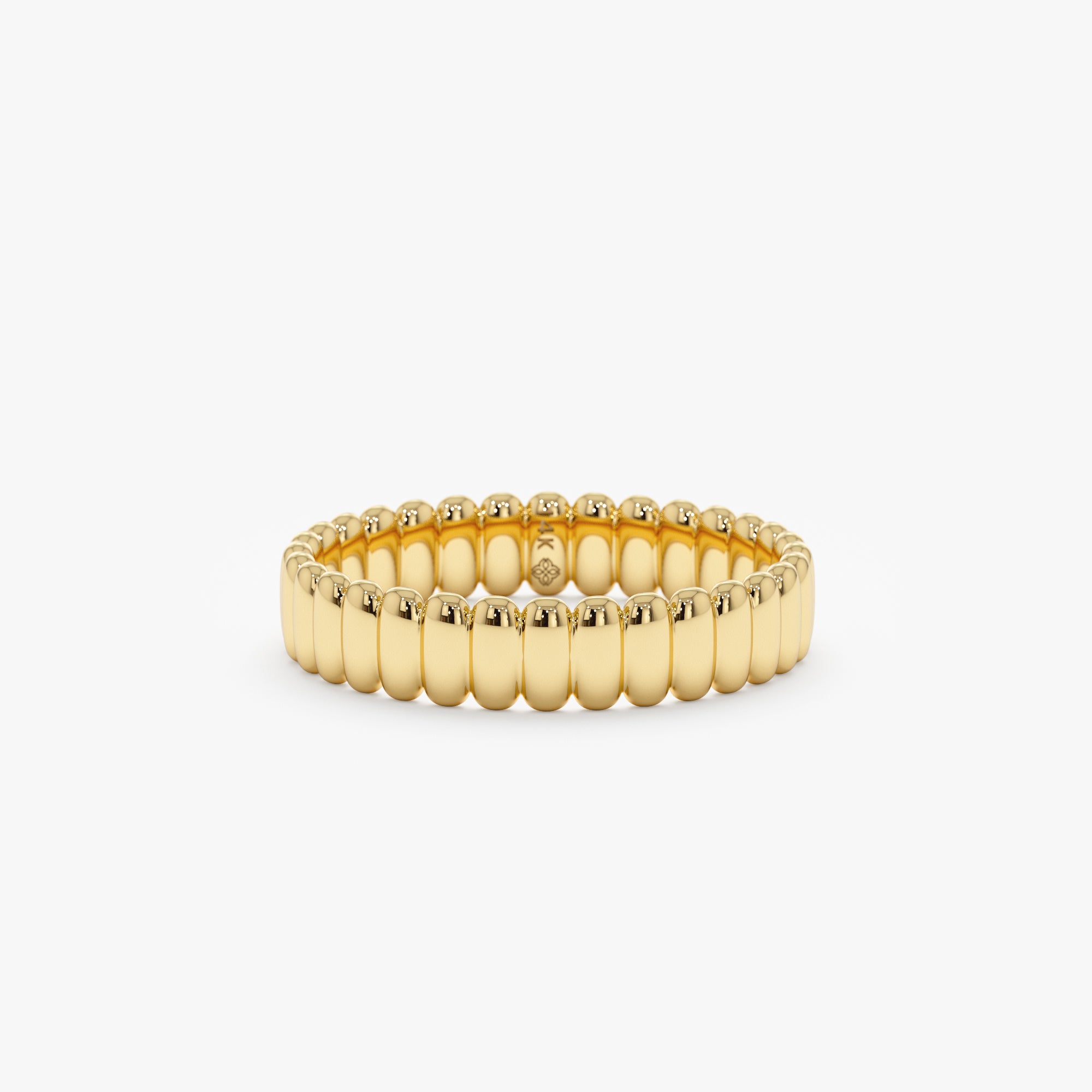 Solid Plain Gold Textured Wedding Ring