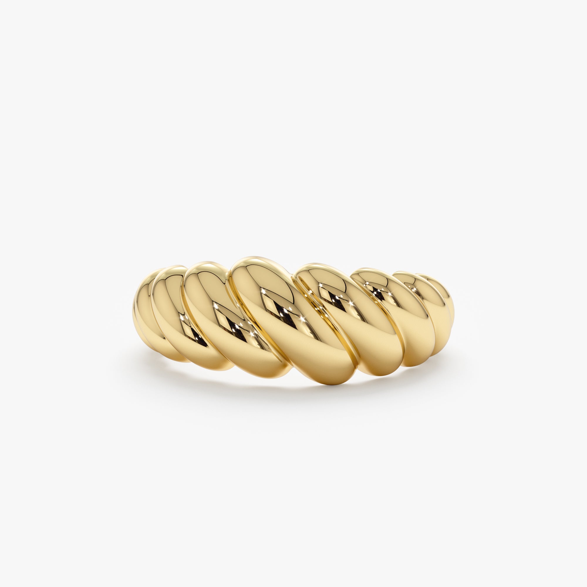 Handmade In Solid Gold Chunky Dome Ring, Ethically Sourced