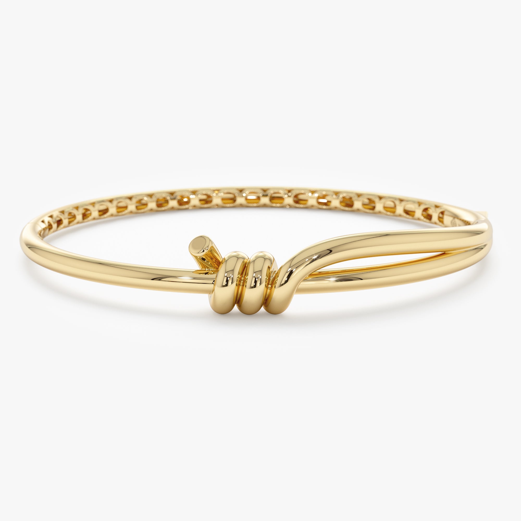Plain Gold Knotted Bangle | Sarah Elise Jewelry