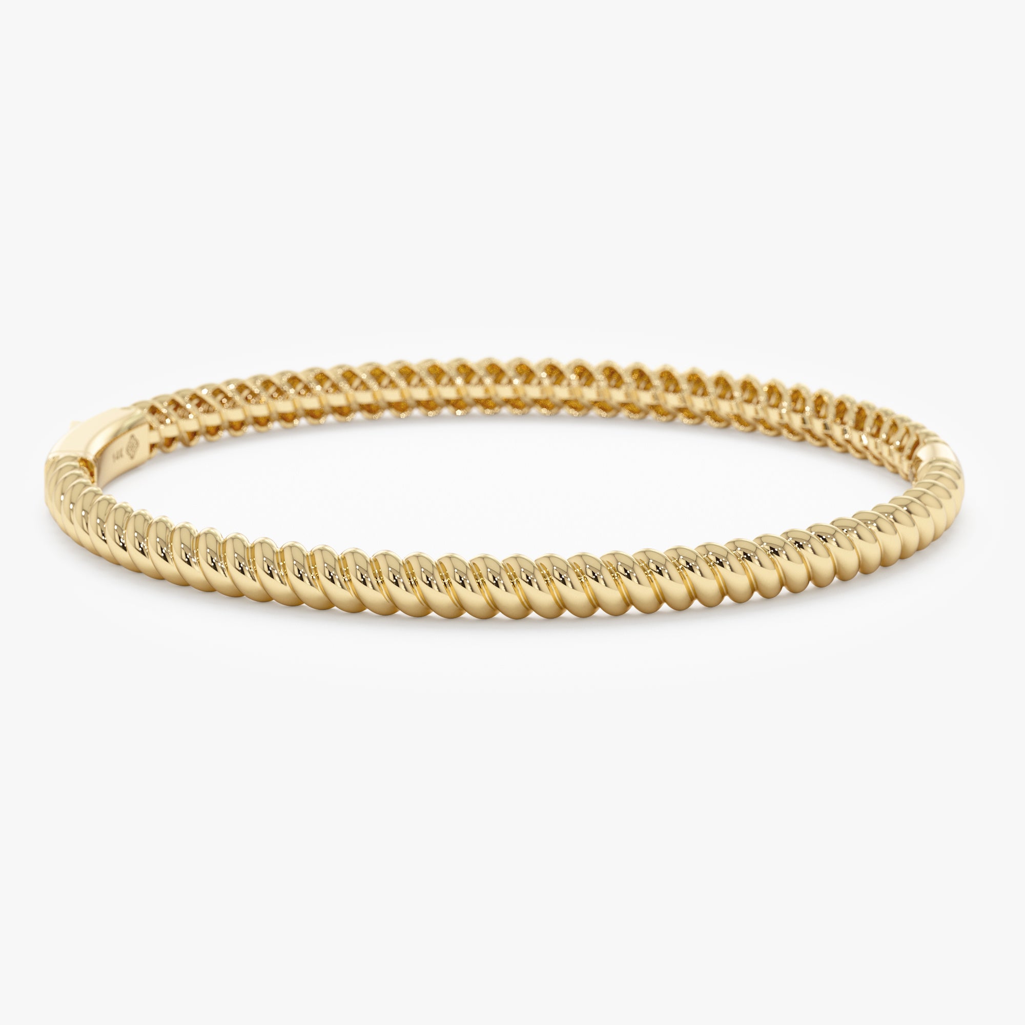 Plain Gold Rope Bangle | Sarah Elise Jewelry