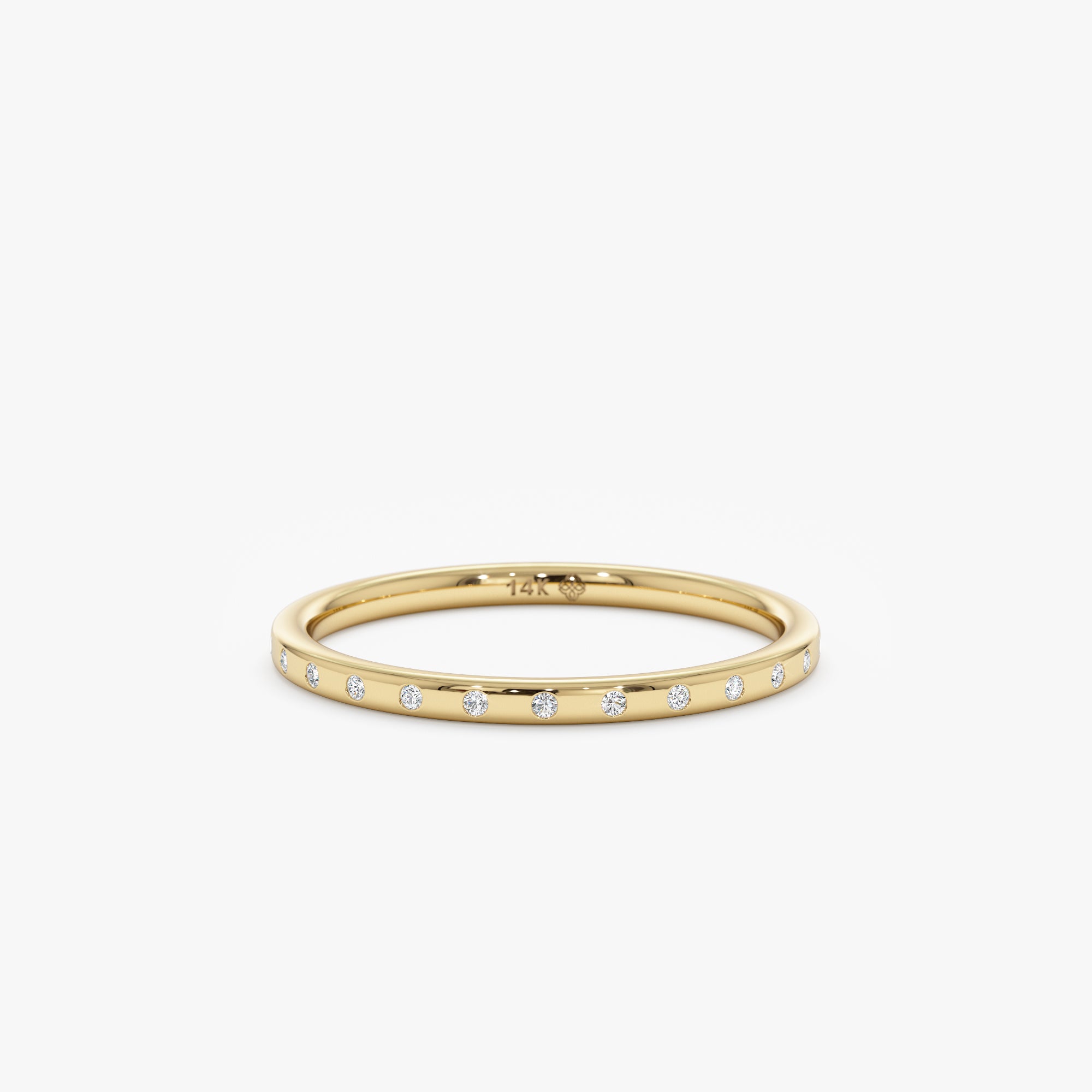 Handcrafted Natural Diamond Flush-Set Band