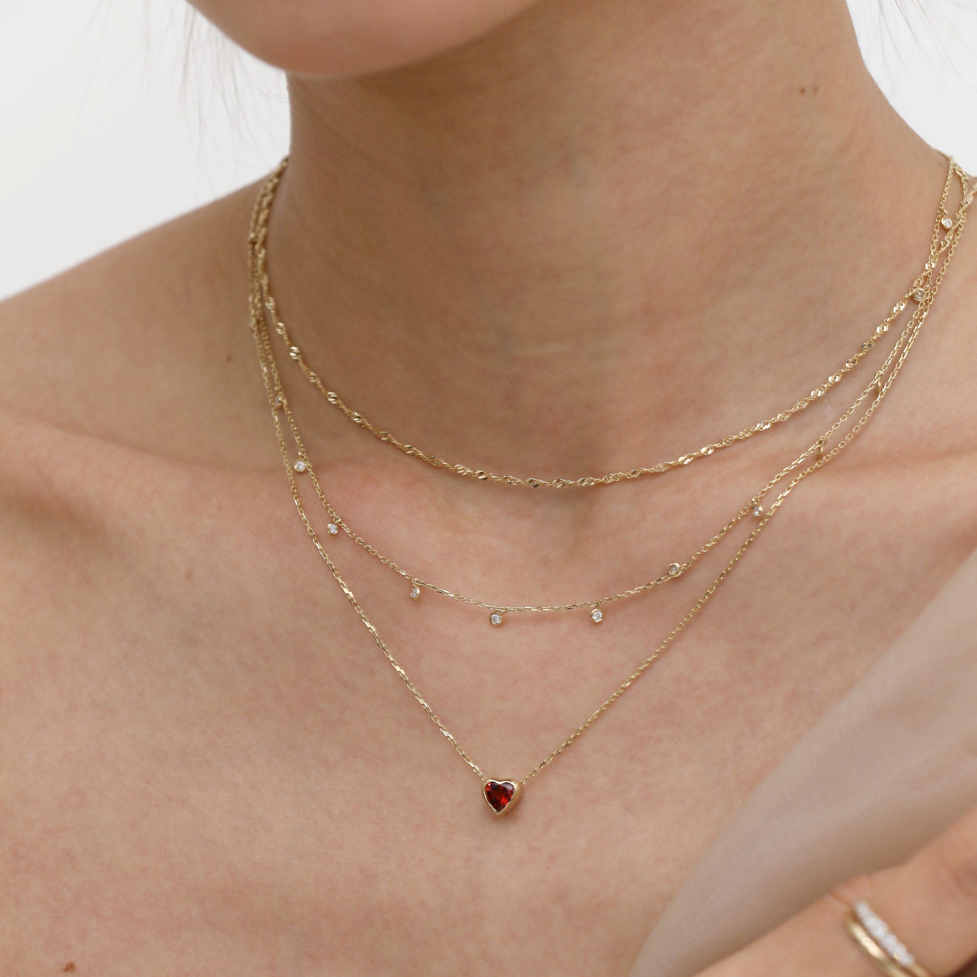 Solid Gold Singapore Chain Necklace | Handmade Jewelry