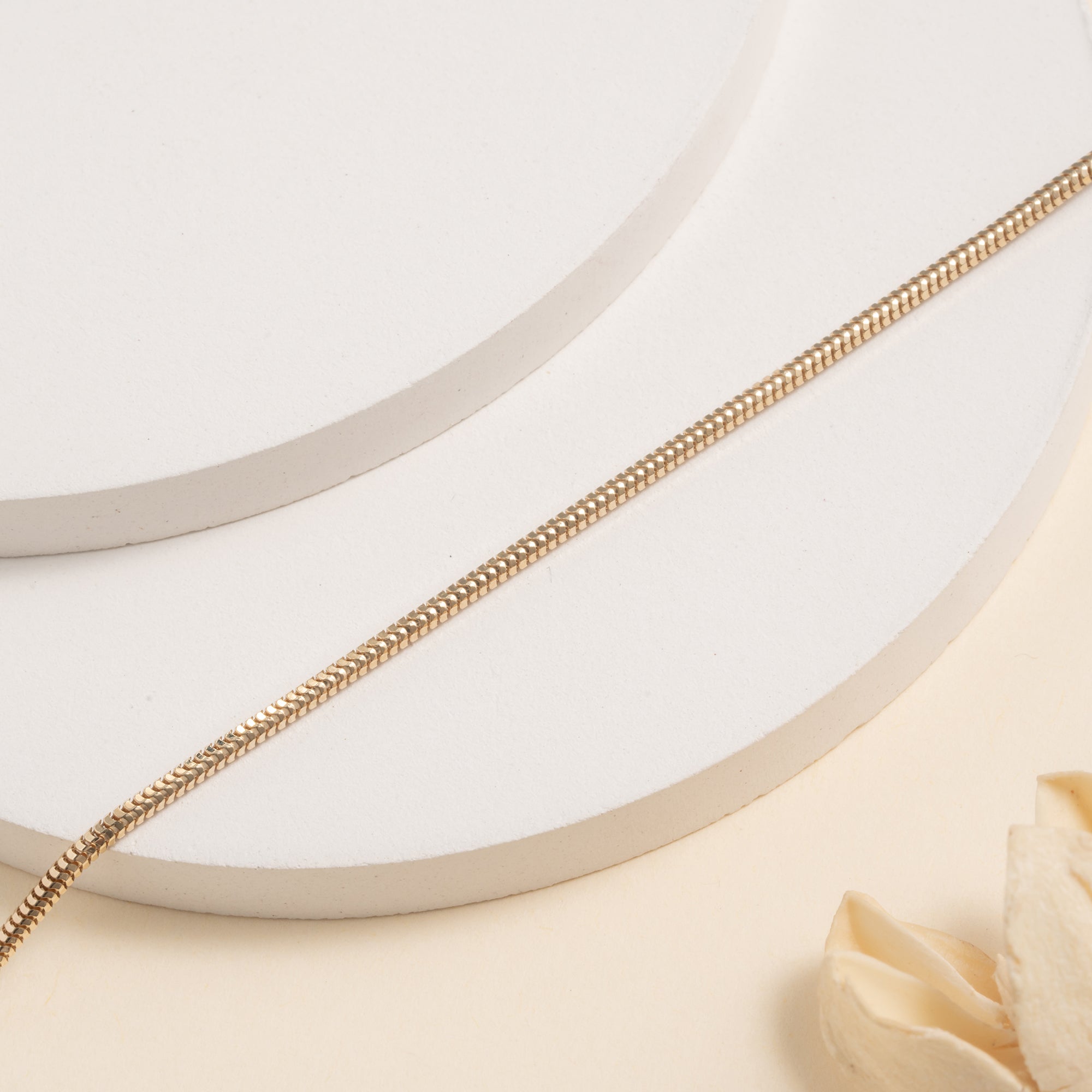 14k Gold Snake Chain Bracelet - Handmade