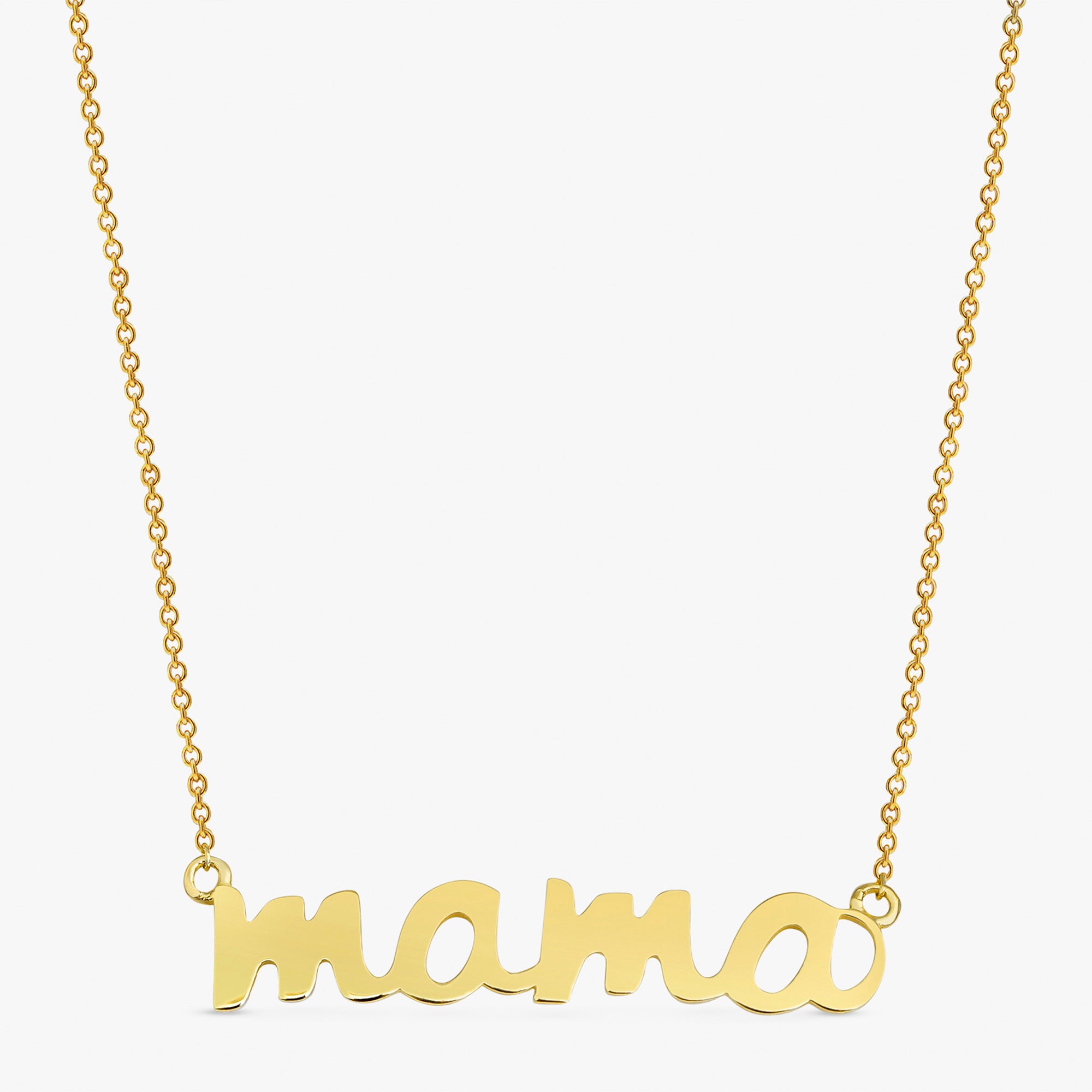 Custom Solid Gold Cursive Name Necklace | Sarah Elise Jewelry