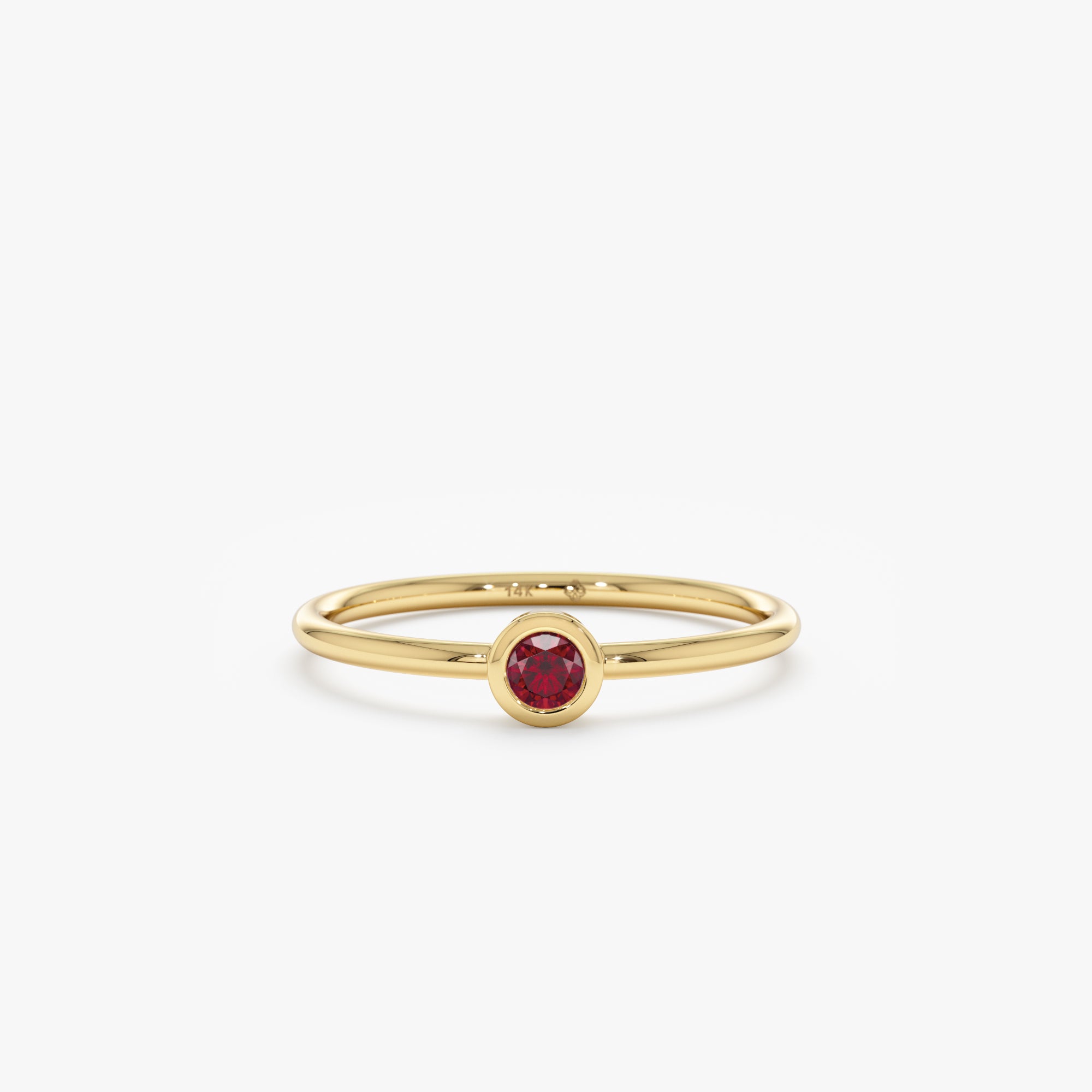 Petite Ruby Ring In Solid Gold