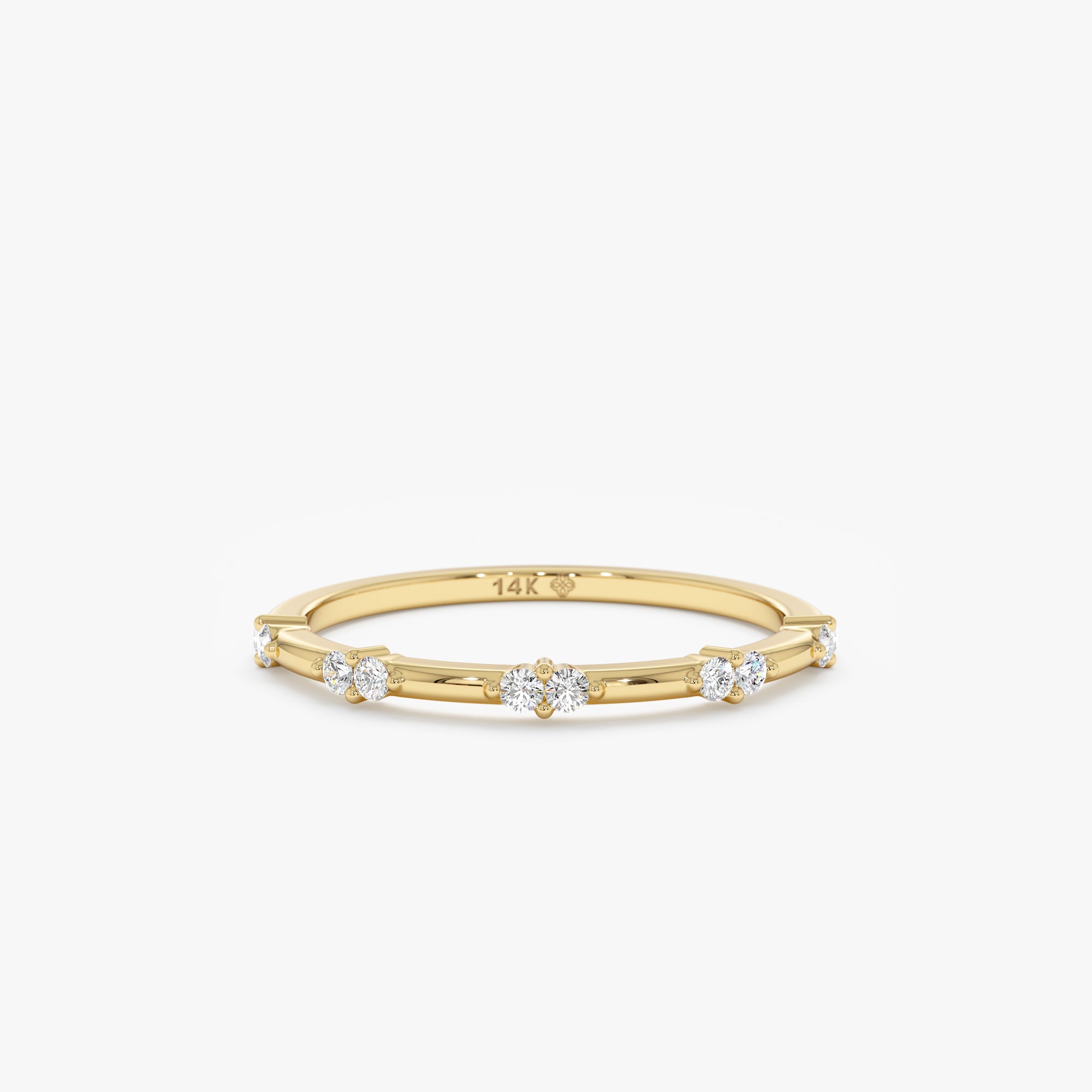 Natural Diamond Solid Gold Ring