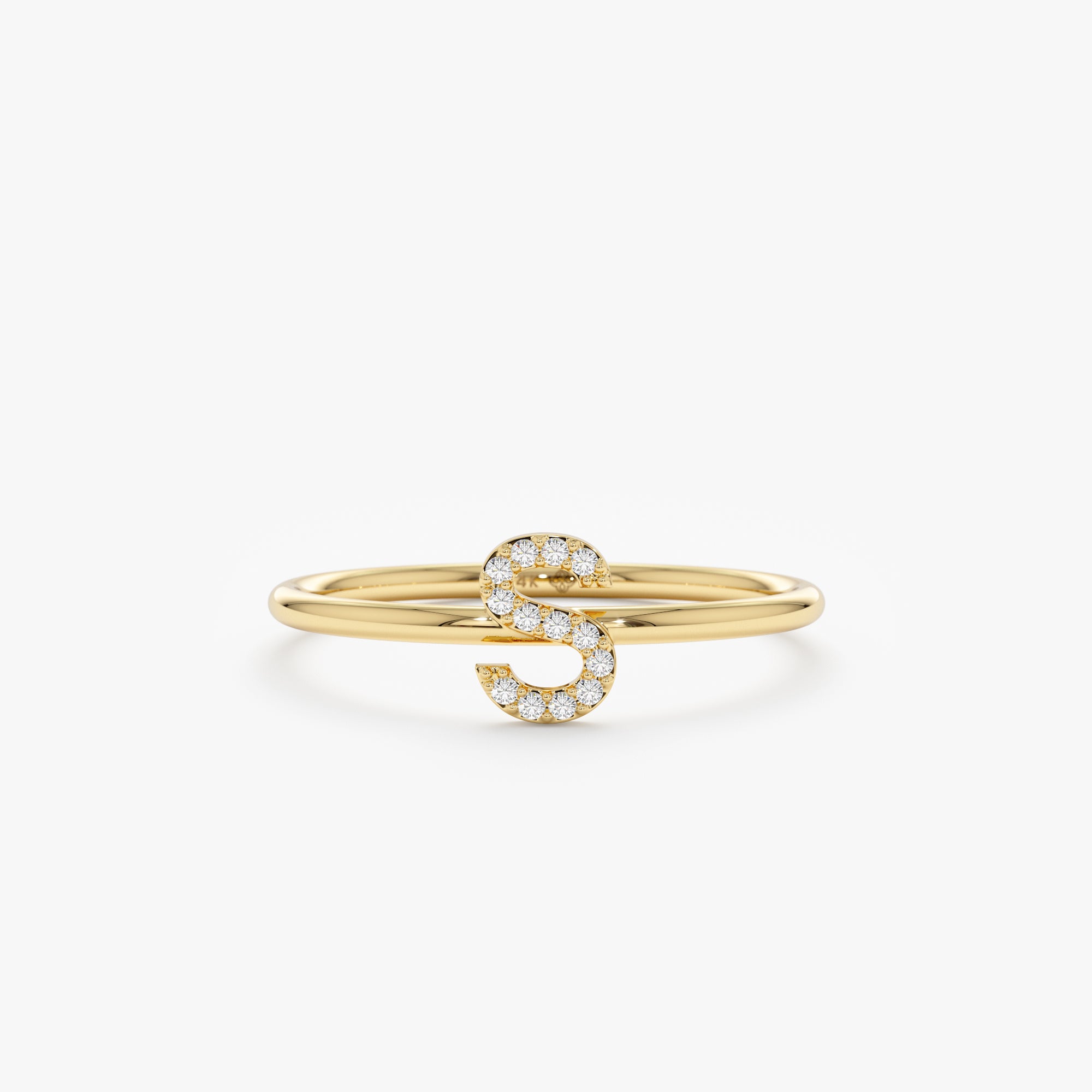 Petite Diamond Letter Ring