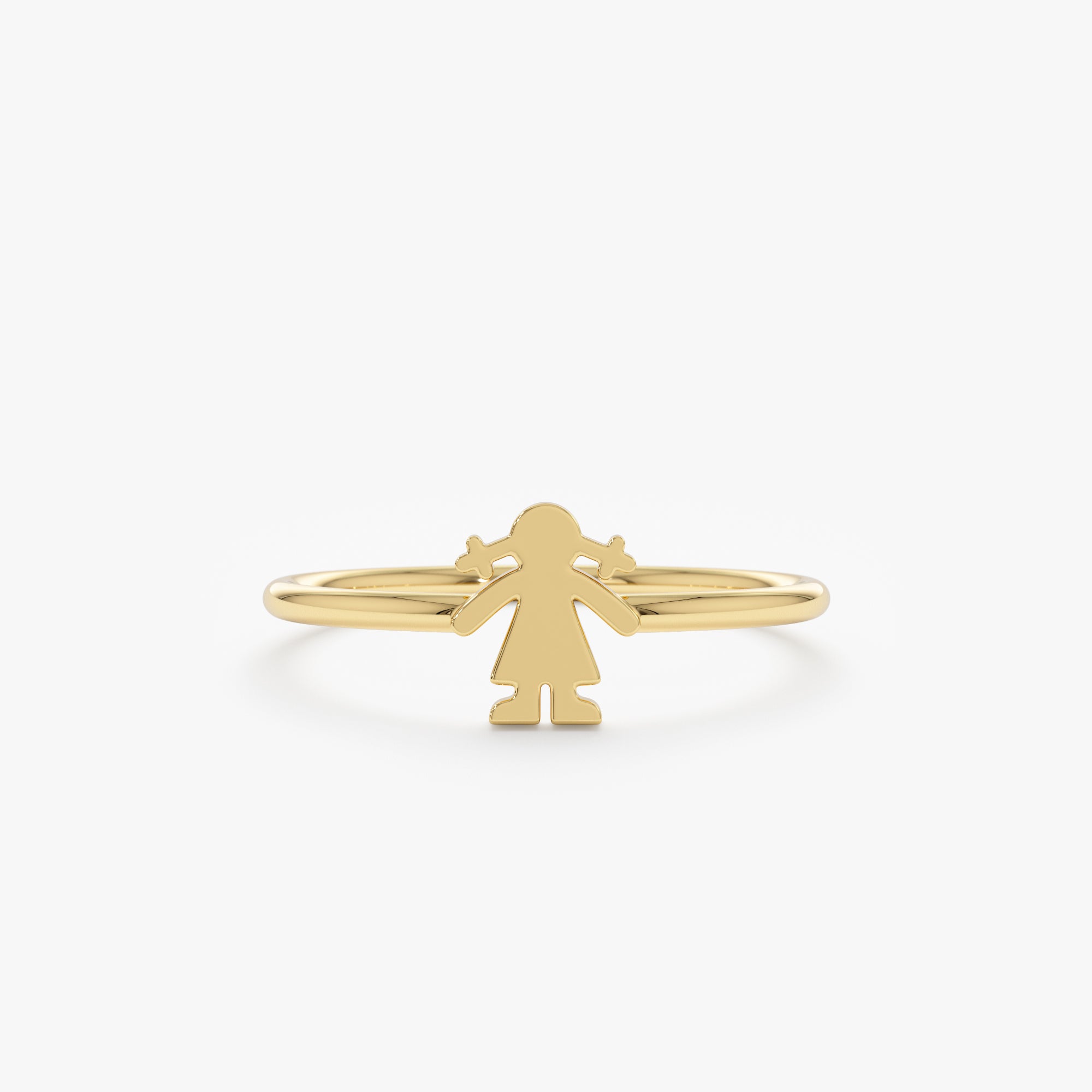 Handmade Solid Gold Mother Daughter Ring