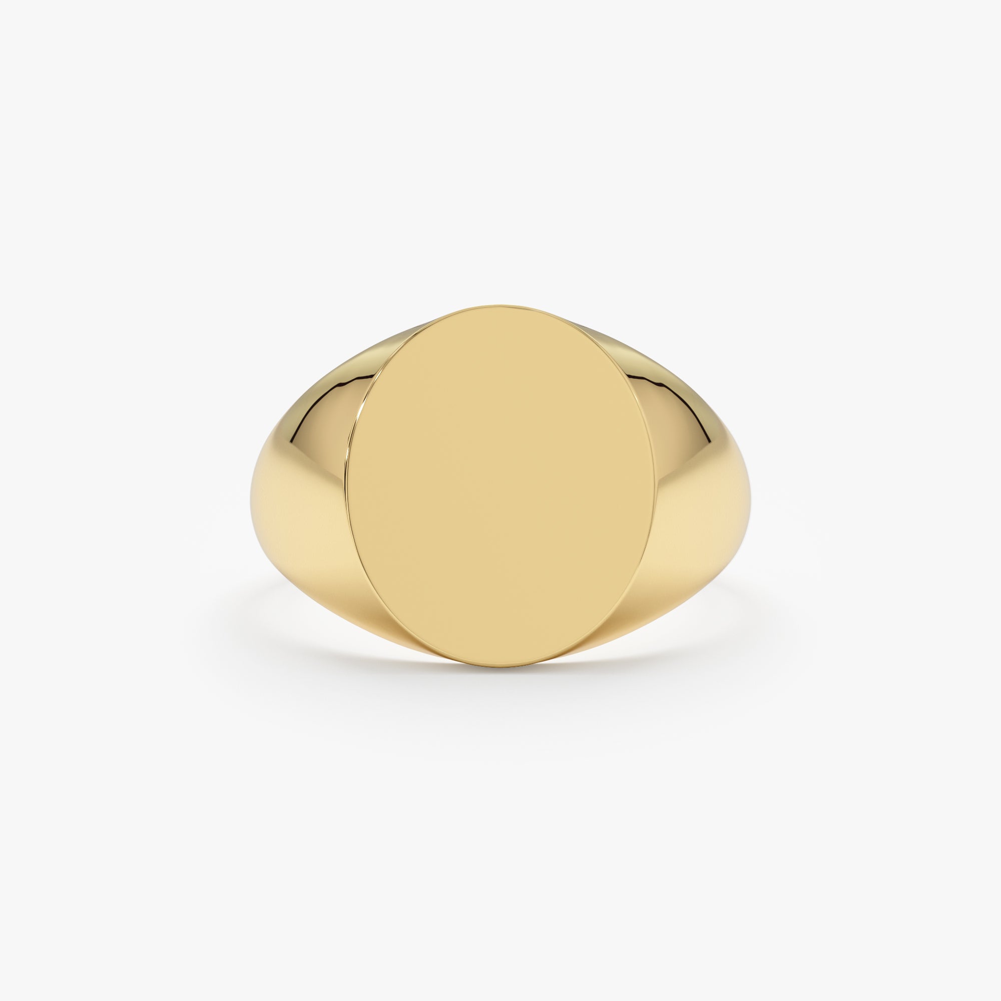 Solid Gold Large Oval Signet Ring