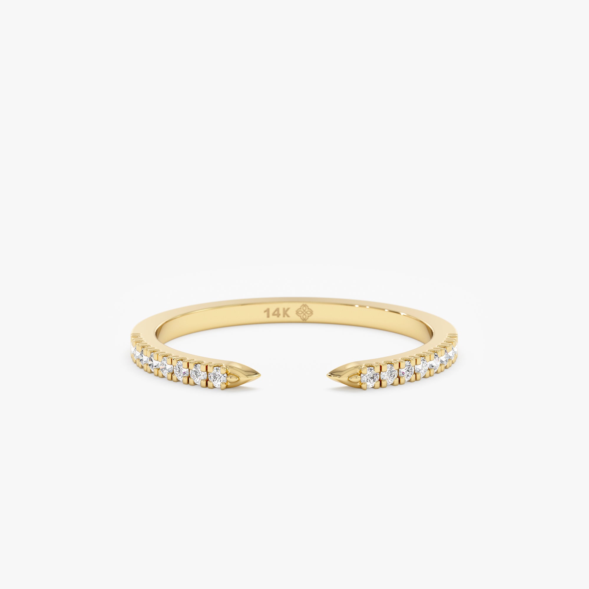 Solid Gold Open Diamond Ring